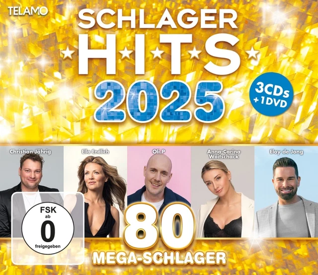 SCHLAGER HITS 2025 auf 3 CDs und 1 DVD Neu & OVP EUR 25,40 - PicClick DE