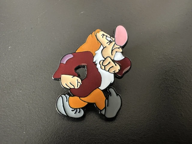 ‘GRUMPY’ DWARF PIN Badge Snow White & Seven Dwarfs Enamel Brooch Disney ...