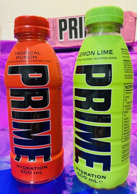 PRIME HYDRATION DRINK, KSI & Logan Paul 1 Lemon Lime & 1 Tropical Punch ...