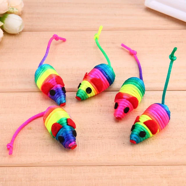 5/10 PCS FALSE Mouse Cat Toys Interactive Fake Mouse Catnip Cat ...