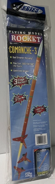 VINTAGE SEALED ESTES Comanche-3 Flying Model Rocket Skill Level 3,Model ...