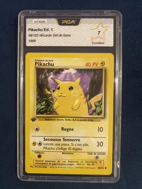 CARTE POKEMON PIKACHU Set De Base 58/102 PCA 7 Fr Wizards EUR 24,00 ...
