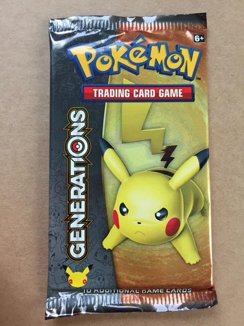 NEW POKEMON BOOSTER Pack Generations Limited Pikachu Pokemon Trading ...