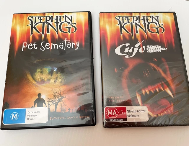 STEPHEN KING CUJO/ Pet Sematary DVD x2 Horror Movies PAL R4 One Sealed ...
