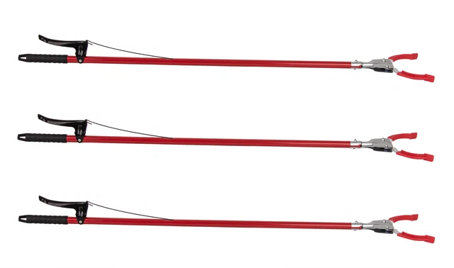 3X GREIFZANGE MÜLLGREIFER Aufhebehilfe 92cm lang Abfall Picker Kralle ...