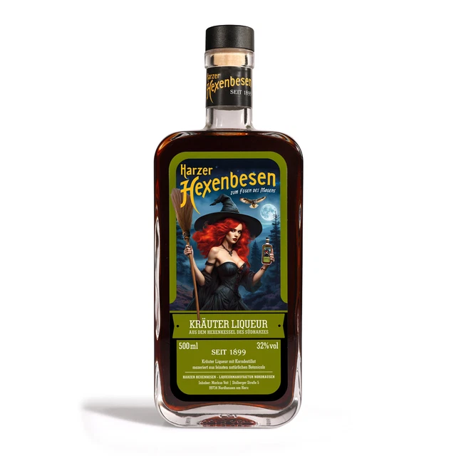 HARZER HEXENBESEN KRÄUTERLIKÖR 32% 500 - 20ml Liqueur Manufaktur Nordhausen Harz EUR 19,50 ...