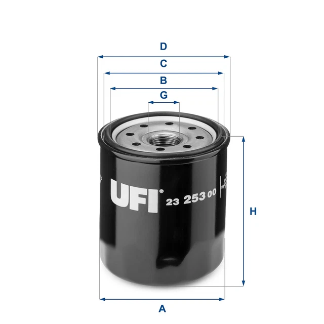 OIL FILTER FITS TOYOTA HILUX Mk6, Mk7 2.5D 01 to 15 2KD-FTV UFI ...