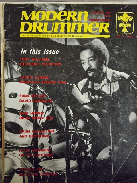MODERN DRUMMER MAGAZINE January 1978, Vol 2- No 1, Tony Williams on ...