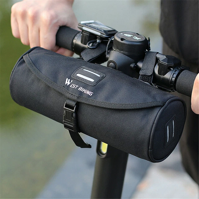 BICYCLE BIKE FRONT Frame Bag Handlebar Mount Saddle Storage Pouch Black ...