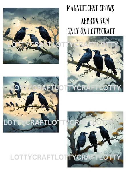 MAGNIFICENT CROWS CARTA di riso per decoupage/riscatti prenotazione ...