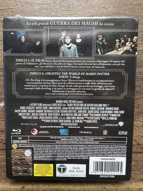 HARRY POTTER AND the Deathly Hallows Part 1 Steelbook Blu-ray *RARE* £ ...