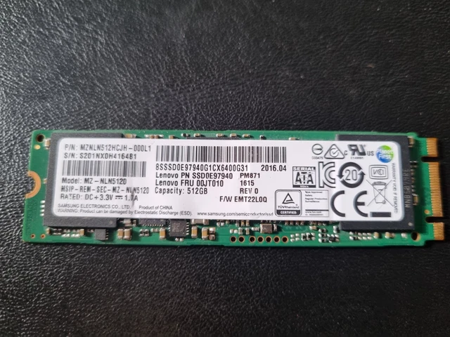 SAMSUNG MZ-NLN5120 SSD 512GB M.2 SATA NVMe SSD Solid State Hard Drive £ ...