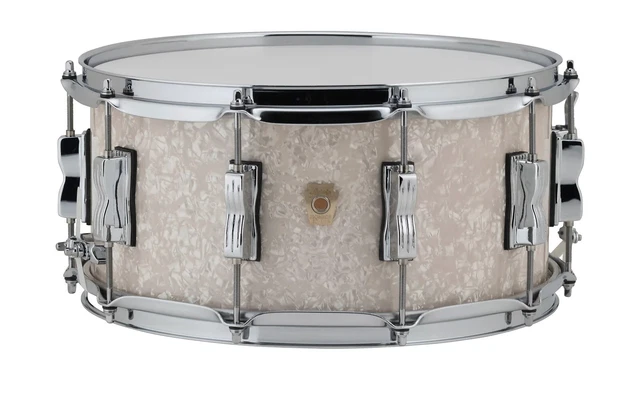 LUDWIG CLASSIC MAPLE 5"x14" Vintage White Marine Kit Snare Drum USA ...