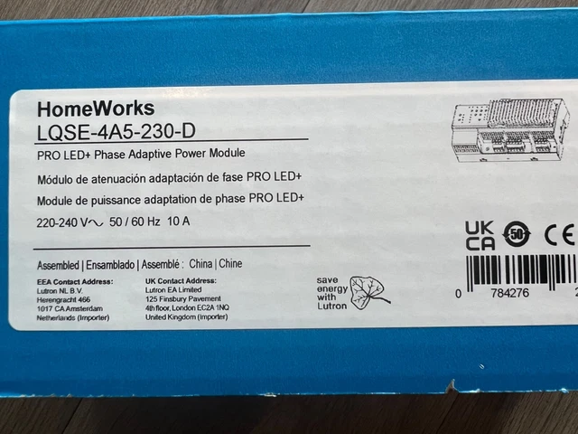 LUTRON LQSE-4A5-230-D PRO LED+ Phase Adaptive Power Module £669.72 ...