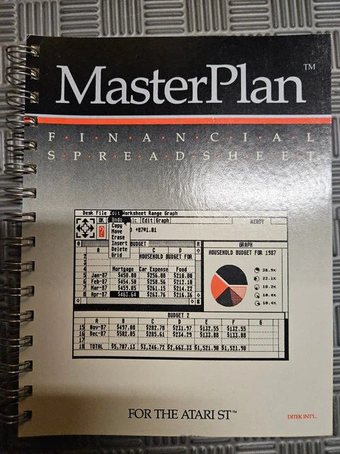 MASTERPLAN (MASTER PLAN) Financial Spreadsheet Manual For Atari St £14. ...