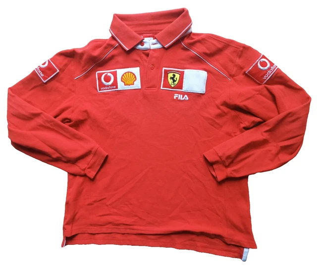 FILA FERRARI POLO Shirt Hemd Vintage Michael Schumacher Vodafone ...