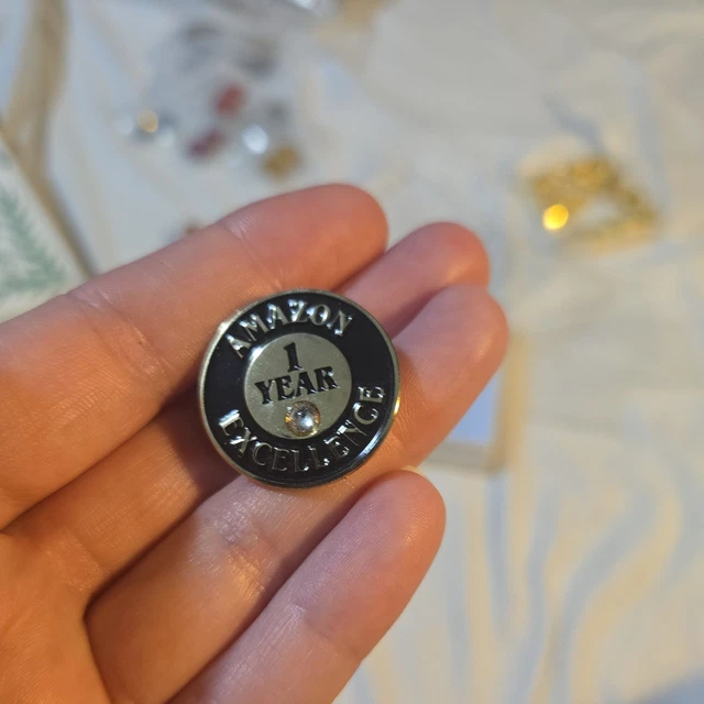 &EXCELLENCE IN SERVICE - 1 Year" Pin 0.75" Diameter Diamond level ...