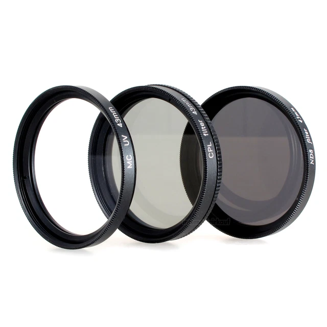 3X SET 43 mm UV + pole filter CPL + ND8 gray filter £24.91 - PicClick UK