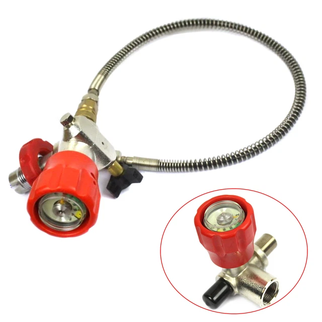 SCBA VALVE REGULATOR Fill Station Hose 30MPA For PCP M18x1.5 Thread ...