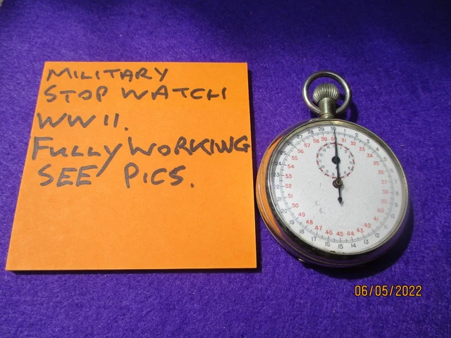 WW2 RAF BOMB Timer, Stopwatch Pocket Watch British Military,Working. #2 ...