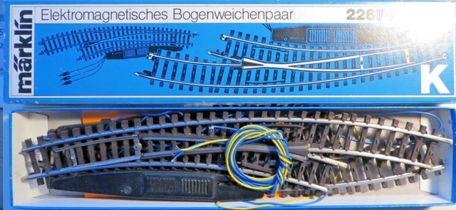 MÄRKLIN H0 2267 2268 2269 Double Aiguillages Électrique Bon Dans ...