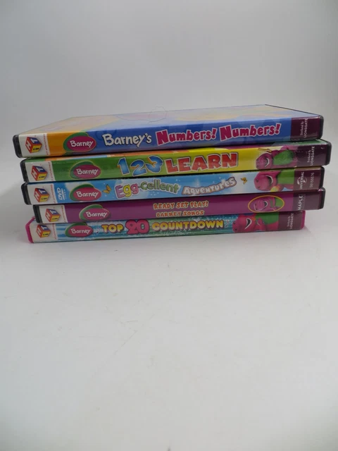 BARNEY DVD LOT Numbers 123 Learn Egg-cellent Adventures Top 20 ...