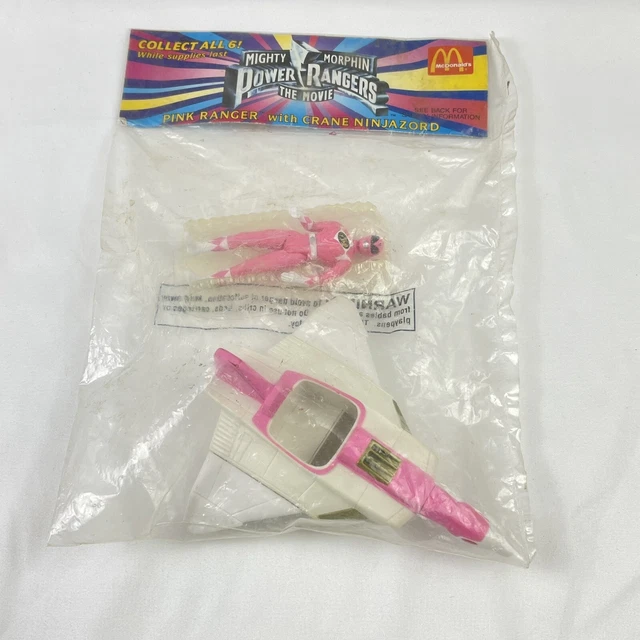 VINTAGE 1995 MCDONALDS Mighty Morphin Power Rangers Figure Pink Ranger ...