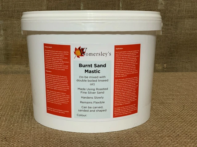 WOMERSLEYS BURNT SAND Mastic 10Ltr pointing around windows and doors ...