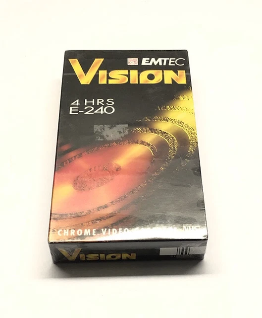 VHS EMTEC VISION 4 ore E-240 - Videocassetta vuota - PAL/Secam - NUOVA videocassetta EUR 15,99 ...