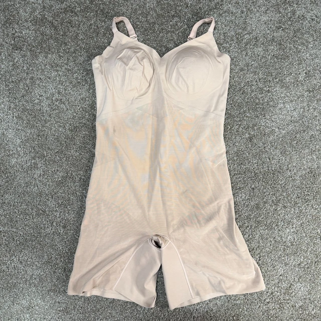 HONEYLOVE MID-THIGH BODYSUIT Shapewear Women 1X Sand Built In Bra ...