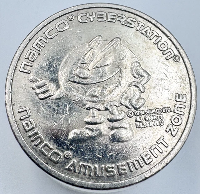 NAMCO PAC MAN Cyberstation Amusement Zone Arcade Game Token £7.29 ...