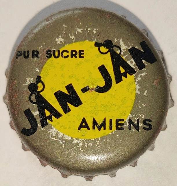 ANCIENNE CAPSULE DE Soda/Limonade JAN-JAN Brasserie Delaporte Amiens ...