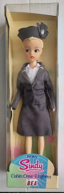 VINTAGE SINDY DOLL BEA cabin crew air hostess replica 1950s Uniform BA ...