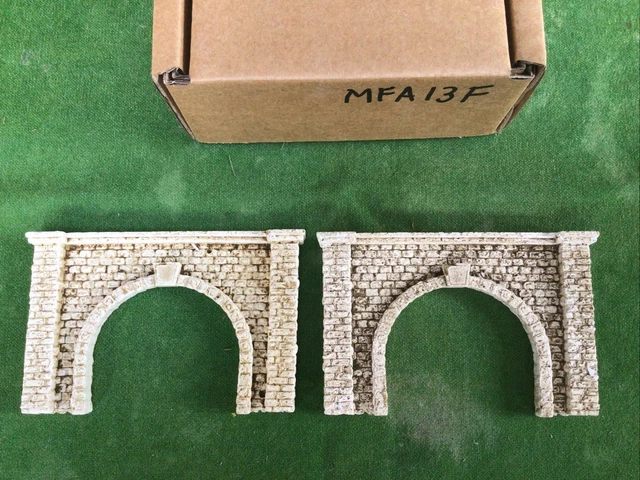 N SCALE TRAIN Tunnel portals X 2 -Twin Track - Stone Style, Weathered ...