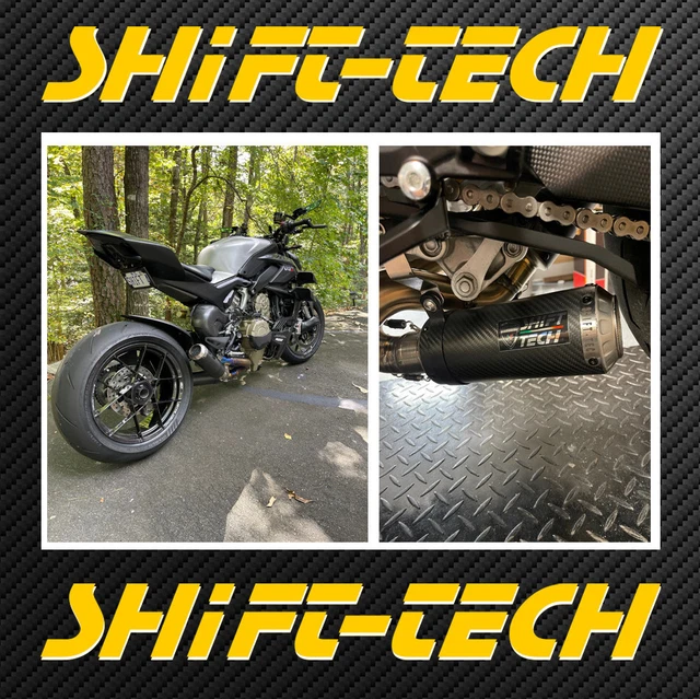 ST1949-7 SHIFT-TECH DUCATI Streetfighter V4 V4S Carbon Titanium Slipon ...