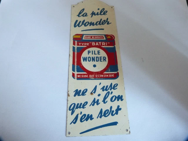 ANCIENNE PLAQUE DE propreté pub la pile wonder EUR 30,00 - PicClick IT