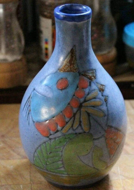 FUNKY EUROPEAN 1960S vase mid century design fish decoration £24.00 ...