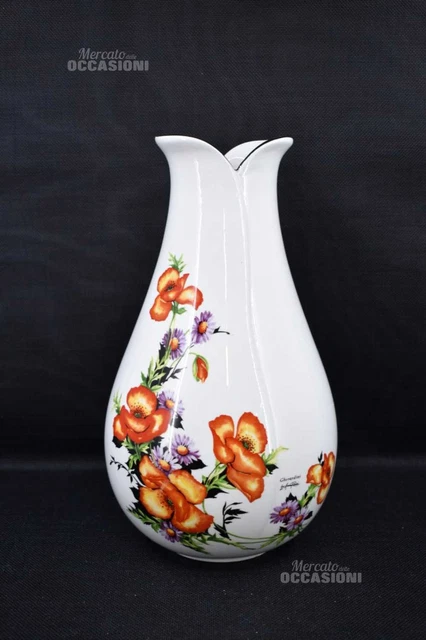 CERAMIC VASE GHERARDINI White With Tulips 35cm $79.65 - PicClick CA