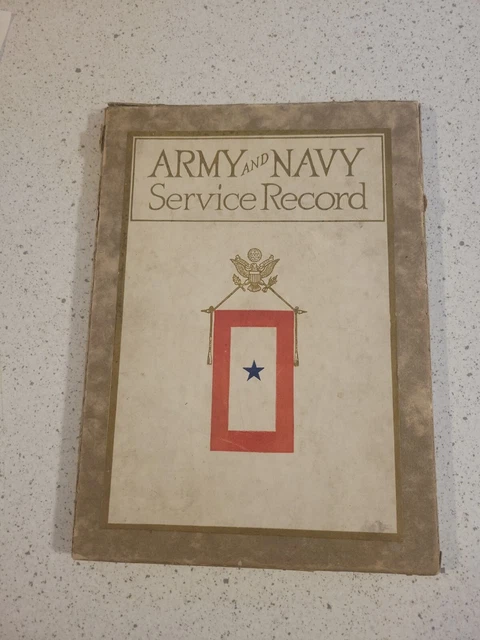 WWI US ARMY And Navy Service Record Book 1918 Excellent Original Box ...