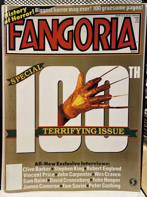 FANGORIA MAGAZINE SPECIAL 100Th Terrifying Issue March 1991 History Of ...