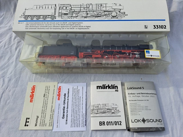 MÄRKLIN 33102 BR 01 1087 mit HLA ESU Loksound 5.0 + 2x ESU Lautsprecher ...