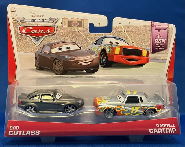 DISNEY PIXAR WORLD of Cars RSN 2-Pack Bob Cutlass & Darrell Cartrip $24 ...