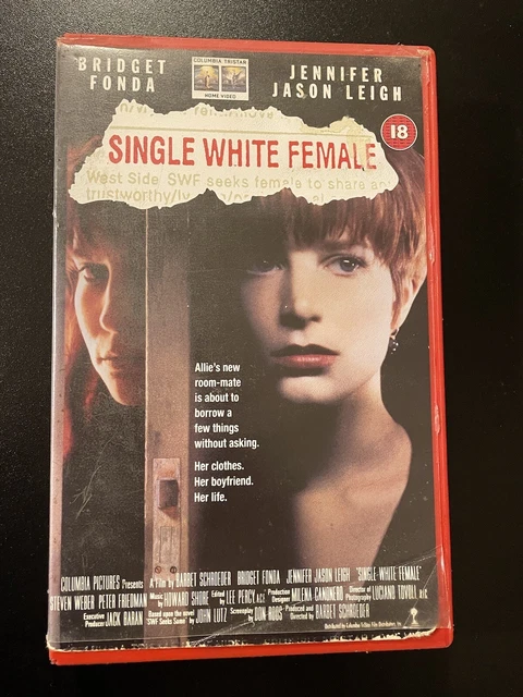 SINGLE WHITE FEMALE (VHS) 1992 Big Box Bridget Fonda, Jennifer Jason ...