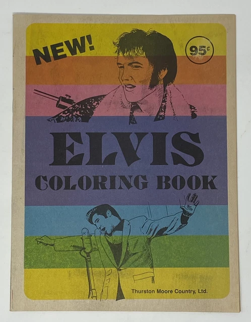 VINTAGE 1978 ELVIS PRESLEY Coloring Book Thurston Moore Country 70s £11 ...