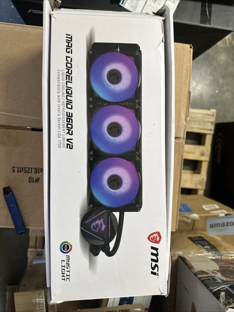 MSI MAG CORELIQUID 360R V2 AIO ARGB CPU Liquid Cooler Intel/ AMD ...