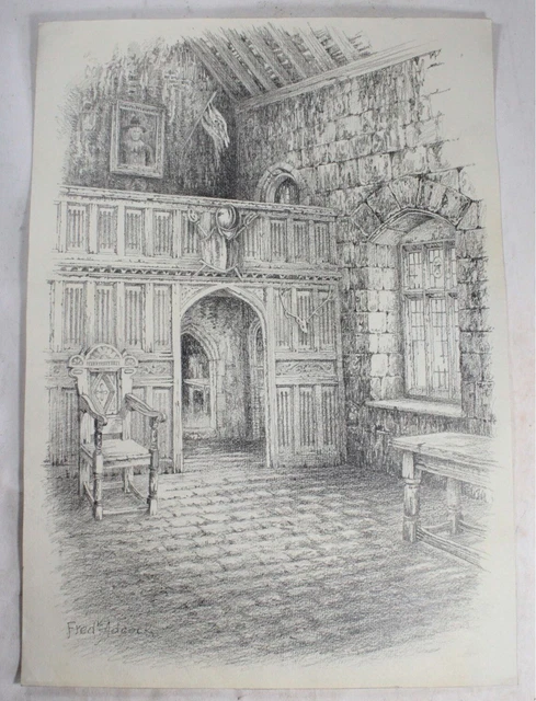 FREDERICK ADOCK PENCIL drawing book illustration The Haunted House ...