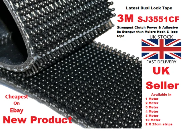 NEW STRONGEST 3M Dual Lock 400 Stem Sj3551Cf Black Heavy Duty Vhb ...
