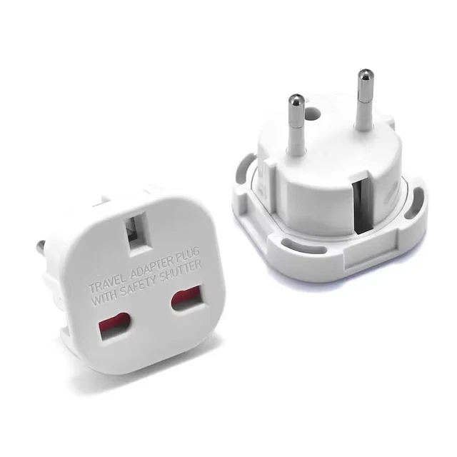 1PCS UK TO EU Socket Adapter 220V Euro Travel Plug Converter AC Wall ...