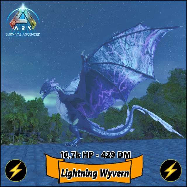ARK SURVIVAL ASCENDED PC/PS5/XBOX-Official PVE- LIGHTNING WYVERN 10,7k ...