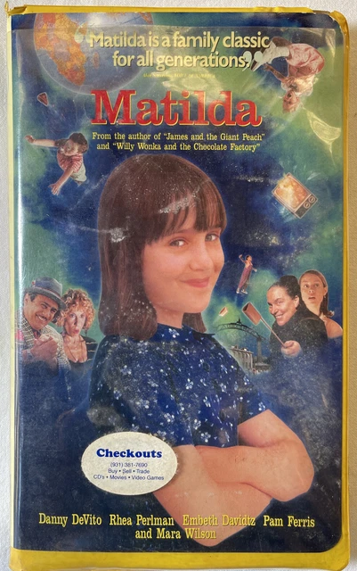 MATILDA VHS CLAM Shell Cover 1996 Danny DeVito Rated G Family Friendly ...